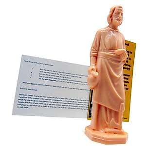 St Joseph Statue Home Selling Kit with Magnetic Holy Card for Refrigerator with Instruction Card Real Estate Patron Saint Pack