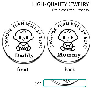 Decision Coin New Parents Gifts for Couples New Baby Gifts Mens Stocking Stuffers 2024 New Mom Gifts Funny Baby Gifts Pregnancy Gifts for Expecting Mom New Dad Gifts Mom to Be Gift Christmas Stocking Stuffers