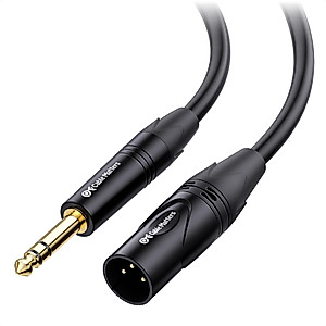 Cable Matters 6.35mm (1/4 Inch) TRS to XLR Cable 10 ft Male to Male (XLR to TRS Cable, XLR to 1/4 Cable, 1/4 to XLR Cable)