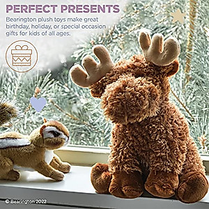 Bearington Collection Morton Plush Moose Stuffed Animal, 10.5 Inch