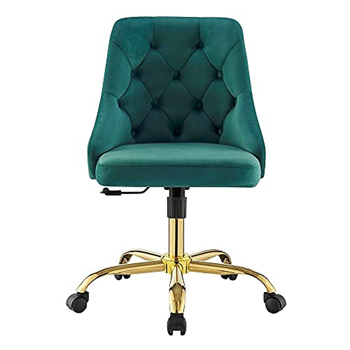 Modway Distinct Tufted Swivel Performance Velvet Office Chair, Gold Teal 20.5 x 23 x 32