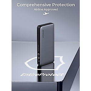 AMEGAT Power Bank 65W, 20000mAh Laptop Portable Charger USB C 3-Port PD 3.0 Battery Pack Digital Display, for MacBook, iPad Pro, iPhone 15/14/13/12 Series, Samsung, Steam Deck, AirPods and More