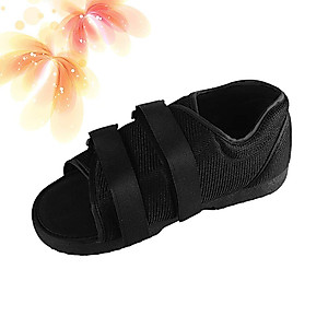 Artibetter Post Op Shoe Walking Boot with Adjustable Strap Post Injury Surgical Foot Cast Sandal Square Toe Orthopedic Support Brace for Broken Bone(ML Black)