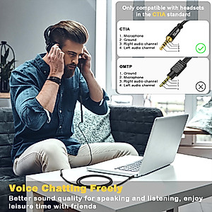 SOLMIMI 3.5 mm Headphone Extension Cable, TRRS 4-Pole Male to Female Headset Audio Extension Cable AUX Cord for Phones, Gaming headsets, TV, Laptop, PC, Car Audio, Speakers, MP3(7 Feet)