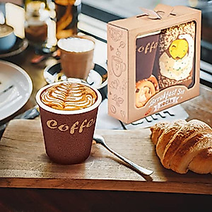 AGRIMONY Funny Breakfast Socks Box for Men Women Teen Boys - Funny Coffee Lovers Gifts Novelty Food Fun Funky Cool Crazy Silly Crew Socks-Valentines Birthday Gifts Ideas Christmas Stocking