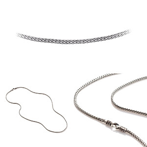 John Hardy Icon Classic Chain Collection Women's Chain Necklace, 3.5MM 925-Sterling Silver Hand-Woven Luxury Necklace with Pusher Clasp, Size 16"