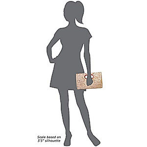 Crushed Metallic Top Handle Clutch, Rose Gold