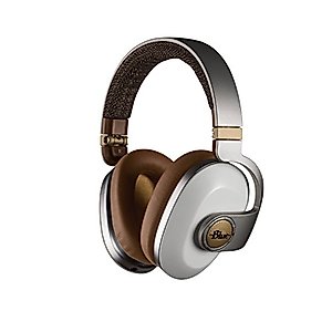 Blue Satellite Premium Wireless Noise-Cancelling Headphones with Audiophile Amp (White)