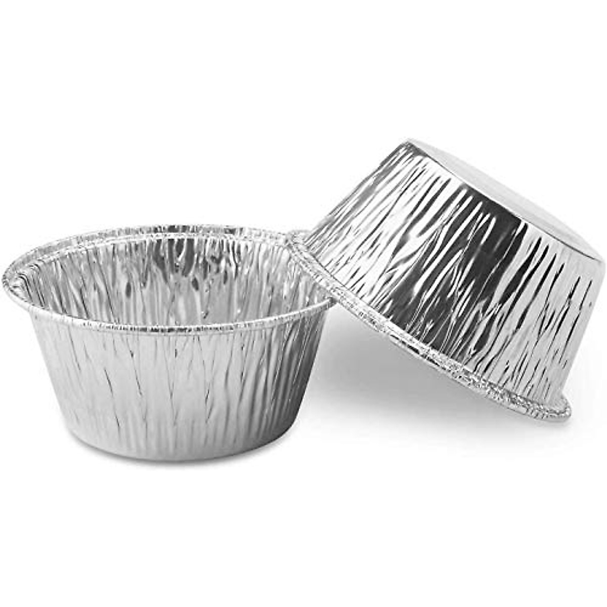 300PCS Aluminum Foil Ramekin, Disposable Ramekins 4 Oz Aluminum Cupcake with Aluminum Foil Baking Standard Size Perfect for Souffle & Creme Brulee Baking Cups Foil Baking Cups