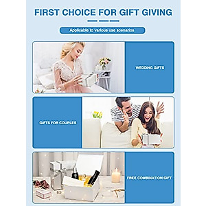 MESHA 8X8X4 Magnetic Gift Box，5PC Gift Boxes for Presents,Gift Box Magnetic Closure,White Gift Boxes with Lids,Magnetic Boxes for Gift,Bridesmaid Proposal Box for Presents