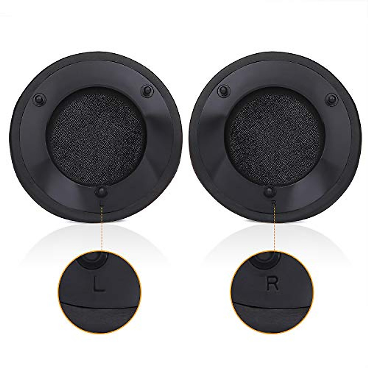 Jecobb Thresher 7.1 Earpads, Replacement Memory Foam Ear Cushion Kit Pad Cover with Protein Leather & Memory Foam for Razer Thresher 7.1 Headphone ONLY (Black)