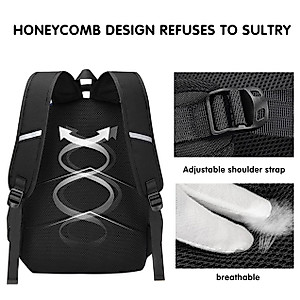 Astronaut Backpack for Boys Teens, Large Capacity School Bag Bookbag for Kids Elementary Middle (Black)