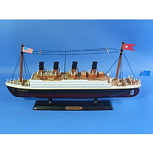Hampton Nautical RMS Titanic Cruise Ship, 14" , White