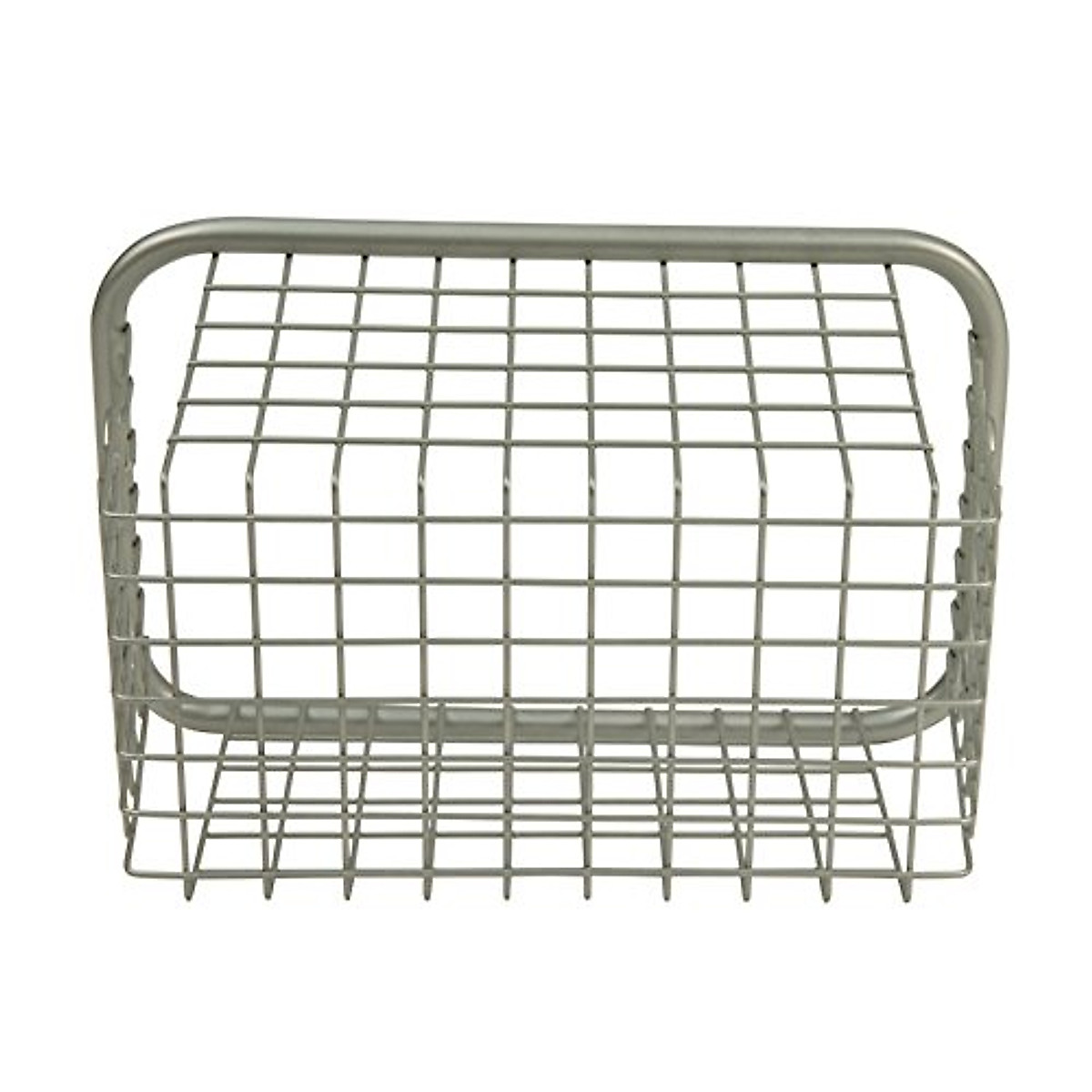 Spectrum Diversified Avery Small Bin for Storage and Organization Basket, 1 Count (Pack of 1), Nickel