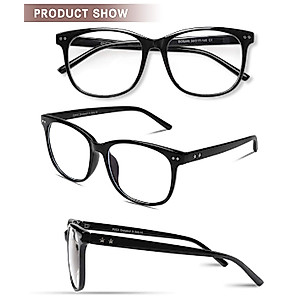 DUCO Blue Light Blocking Glasses Lightweight Eyeglasses Frame Filter Blue Ray Computer Gaming Glasses DC5205