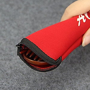 Wooden Spoon and Fork Set, Flatware Set, AOOSY Nanmu Wood Fork Spoon Chopsticks Travel Flatware Set Tableware with Bag, Brown Color