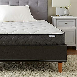 Amazon Basics High Density Foam Medium Firm Mattress - CertiPUR-US Certified, 7 inch, Twin, 2 Pack, White & Gray