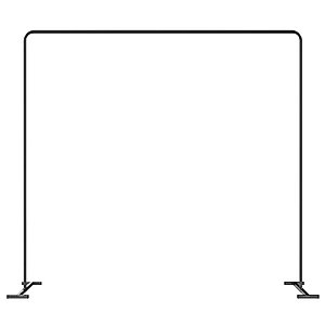 LANGXUN Heavy Duty Black Metal Square Backdrop Stand Arch for Wedding Birthday Decoration, Graduation Decorations, Ceremony Reception, Event Party Supplies, Baby Shower Photo Booth Background