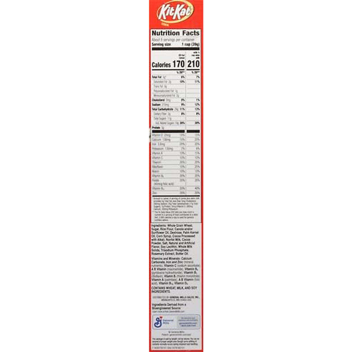 KIT KAT Chocolatey Cereal, Breakfast Cereal Made with Whole Grain, 11.5 oz