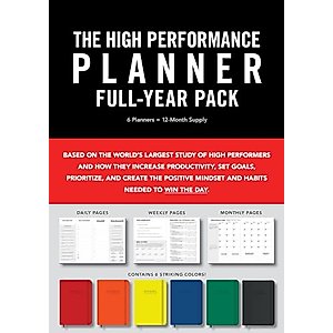 2020 High Performance Planner Full-Year Pack: 6 Planners = 12-Month Supply