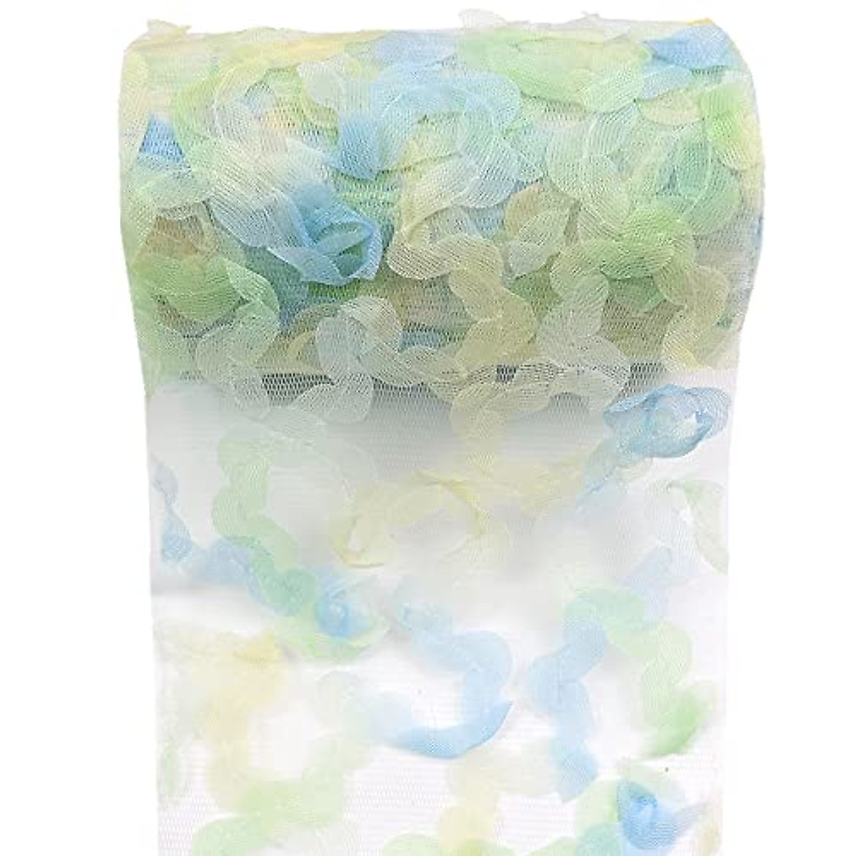 Yuanchuan Rose Flower Tulle Rolls 4.7 inch x 10 Yards (30 feet) Green for Table Runner Chair Sash Bow Pet Tutu Skirt Sewing Crafting Fabric Wedding Birthday Ribbon (Gradient Green)