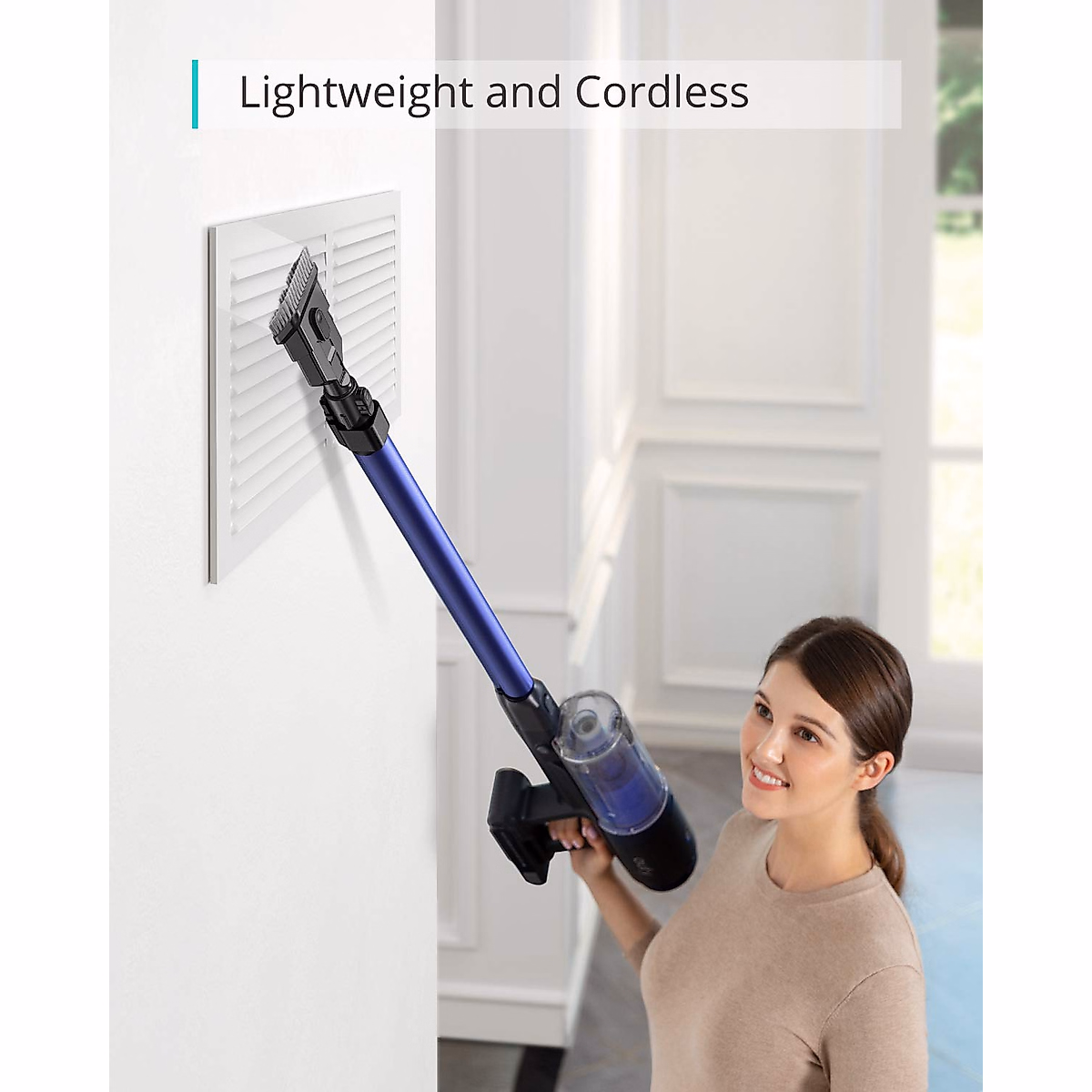 eufy by Anker, HomeVac S11 Infinity, Cordless Stick Vacuum Cleaner, Lightweight, Cordless, 120AW Suction Power, Additional Detachable Battery, Cleans Carpet to Hard Floor