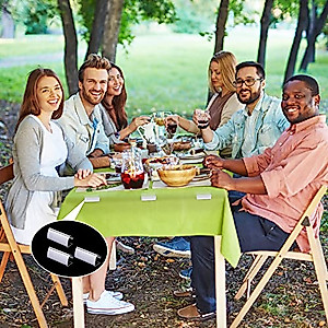 Table Skirting Clips Table Skirt Clips Table Cover Tablecloth Clips Clear Tablecloth Clips Clear Table Edge Clips for Indoor Outdoor Events Wedding Meeting Party Picnic Banquet (24 Pieces)