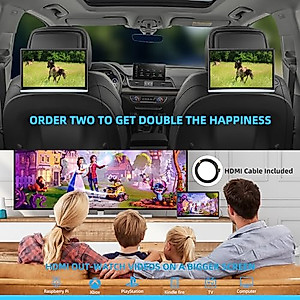13.3" Upgrade Android 11 Car Headrest Video Players with 2.4G/5G Dual Brand WiFi, Dual Rear Seat TV Monitors Can Sync Screens, IPS Touch Screen 4K Tablets, HDMI Out/in Bluetooth FM USB-2G+32G