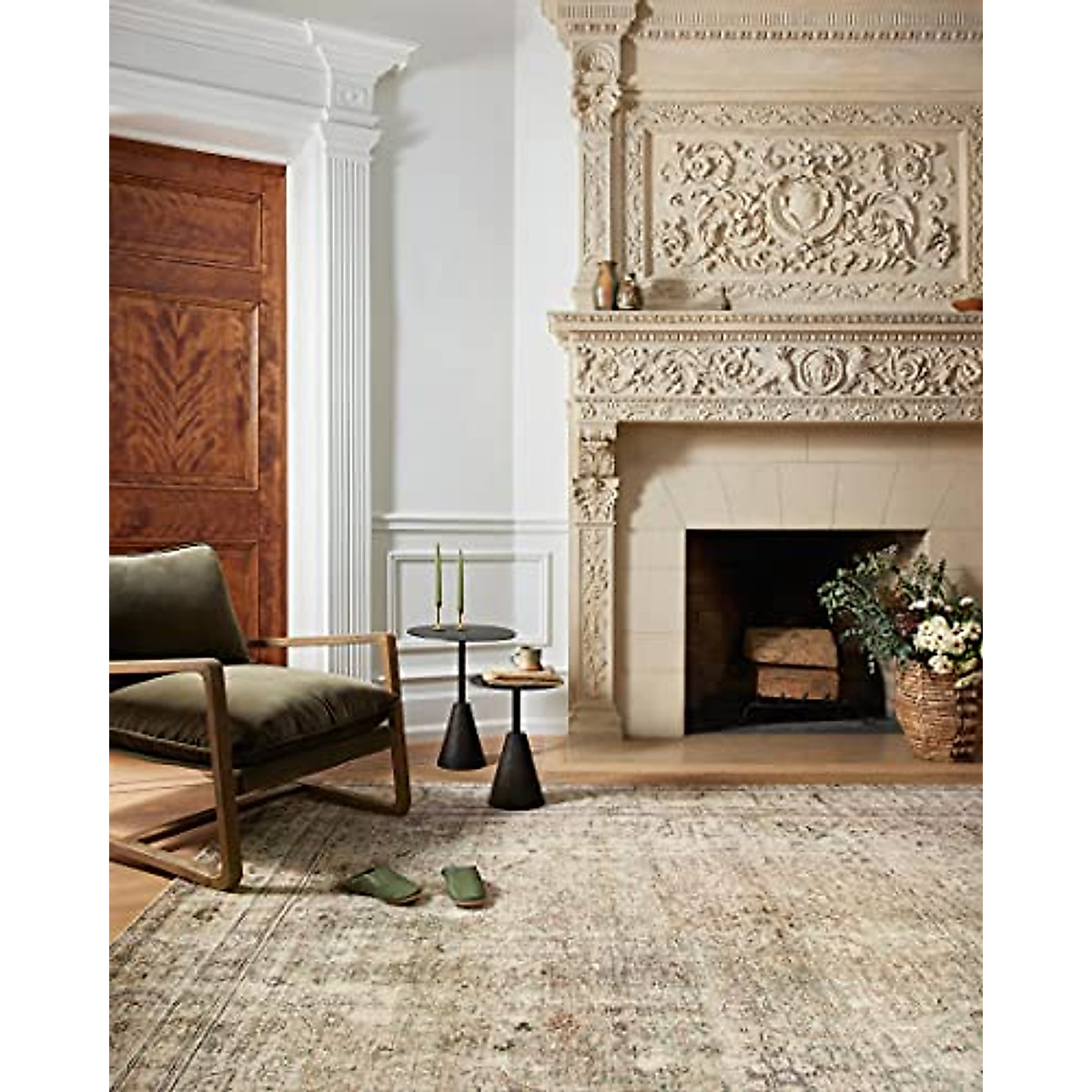 Loloi II Margot Collection MAT-01 Antique/Sage, Traditional 7'-6" x 9'-6" Area Rug