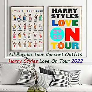 Harry Styles Poster House Music Album Poster Cover Poster Canvas Wall Art Gift Room Aesthetics Decor All Europe Tour Concert Outfits Harry Styles Love On Tour 2022(Unframe HARRY-01, 16X24)