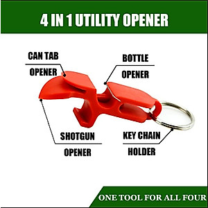 5-PCS box pack shotgun tools beer bottle opener-5color package-beer serving shotgun tools-including stainless steel ring, rugged 66 nylon drinking multi-function accessories