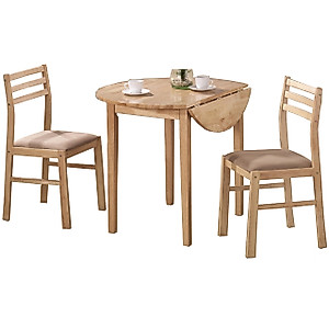 Coaster 3-Piece Dining Set with Drop Leaf Beige and Natural