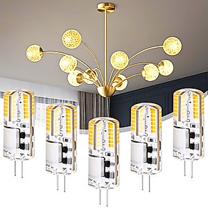 LURNOFY 5PCS G4 LED Bulb, 3W AC/DC 12V Bi-Pin Base LED G4 Light Bulbs(30W Halogen Equivalent), Non-dimmable G4 Bi Pin LED Bulb for Landscape Lighting, Under Cabinet Light(Warm White 3000K)