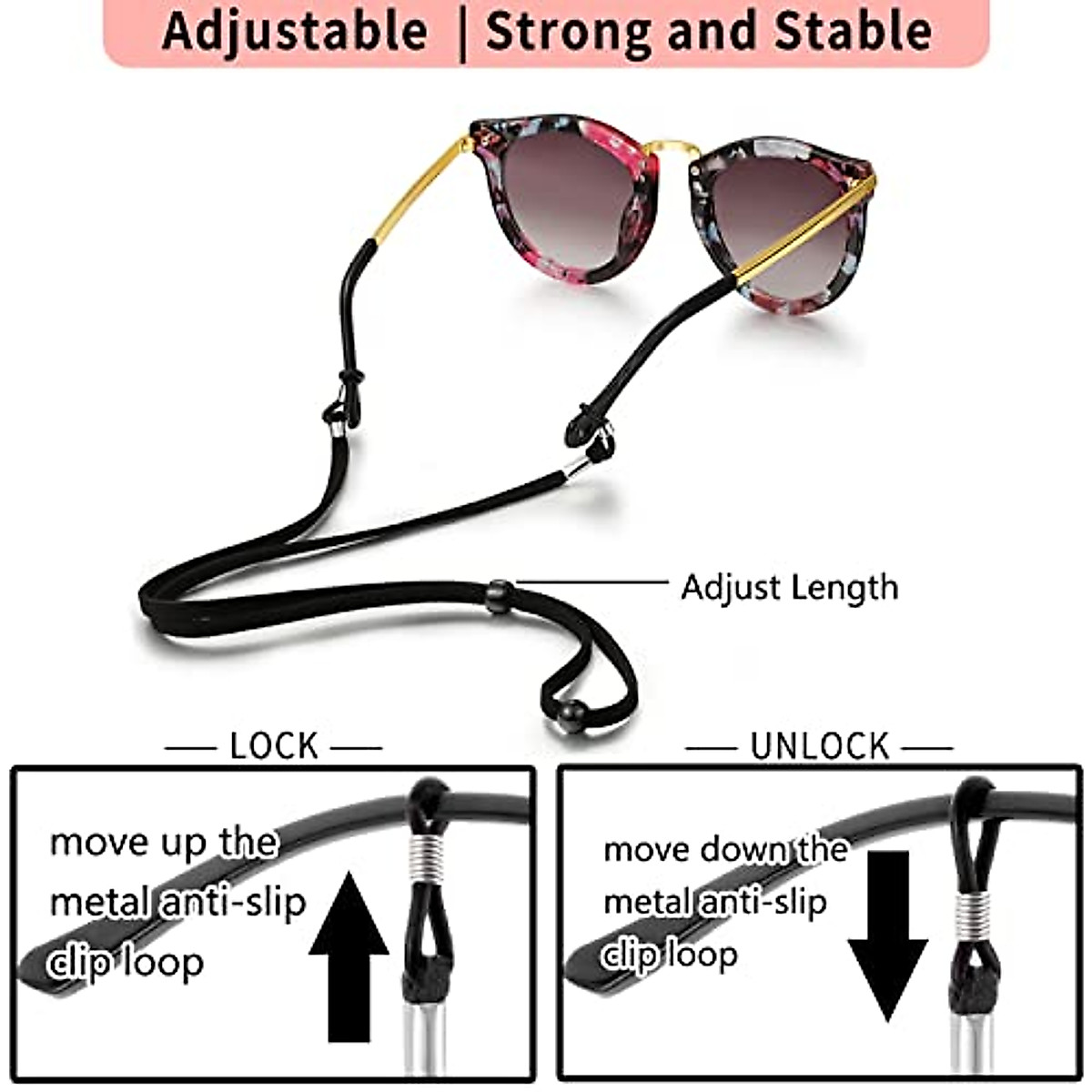 Damanse Eyeglass Repair Kit with Air Chamber Silicone Eyeglass Nose Pads,Screwdriver,Tweezer,Screws,Anti-Slip Ear Grips,Soft Foam Nose Pieces,Adjustable Glasses Strap,Sunglasses Cloth (Transparent)