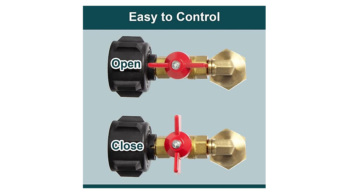 GASPRO Propane Refill Adapter with Valve | Easy 1 lb Tank Refilling
