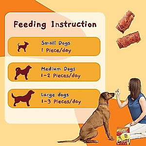 Jungle Calling Triple Flavor Rolls Dog Treats, Made with Real Chicken Duck Beef Meat, Rawhide Free Dog Snacks,Healthy, Easily Digestible, and High Protein Dog Treat, 10.6 oz