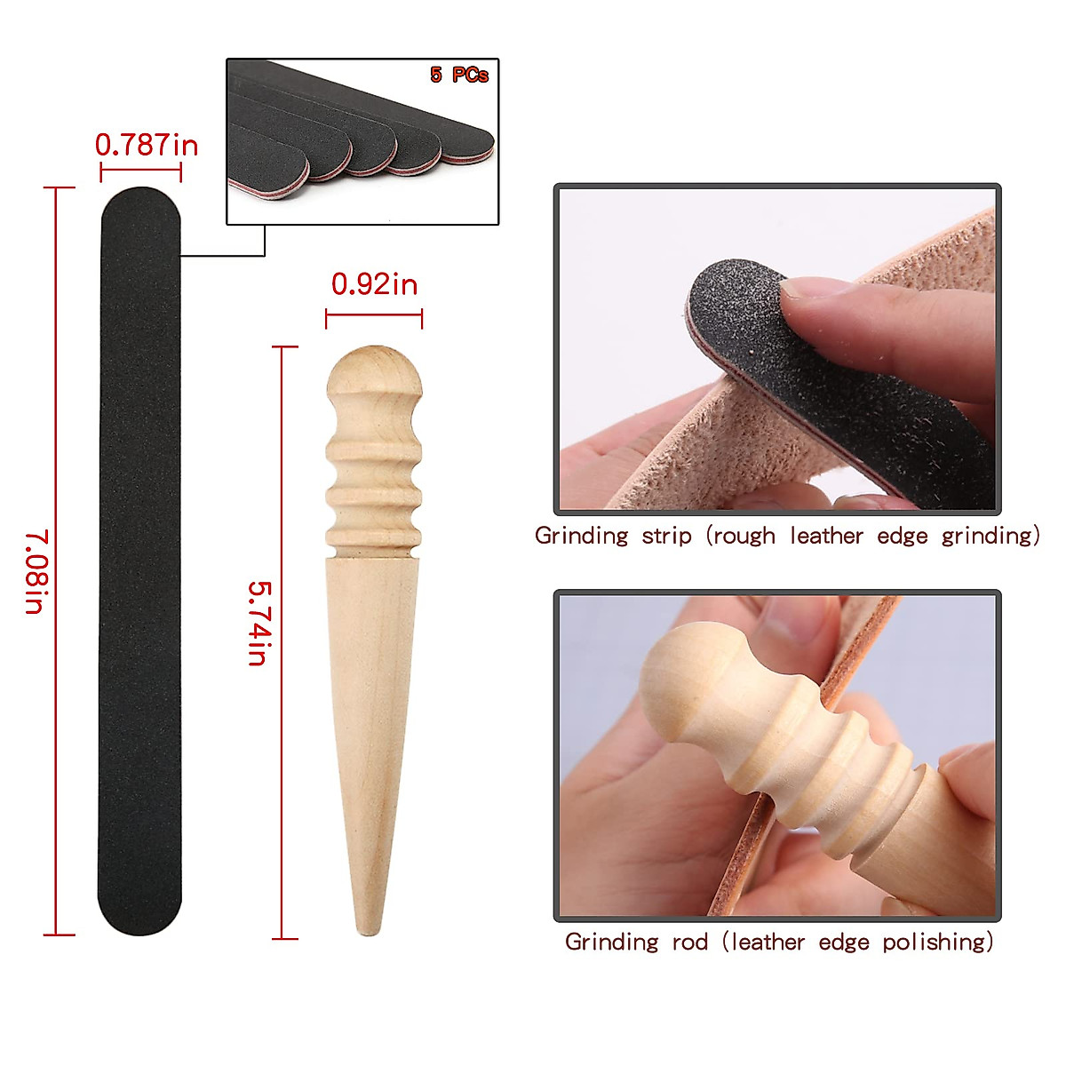 Aiegiuor Leather Edge Dye Paint Roll Pen on Applicator Working for Edge Coating Edge Kote Paint & finishes on Leather Edges Leather Touch up Pen Slub Leather Edge Oil Pen