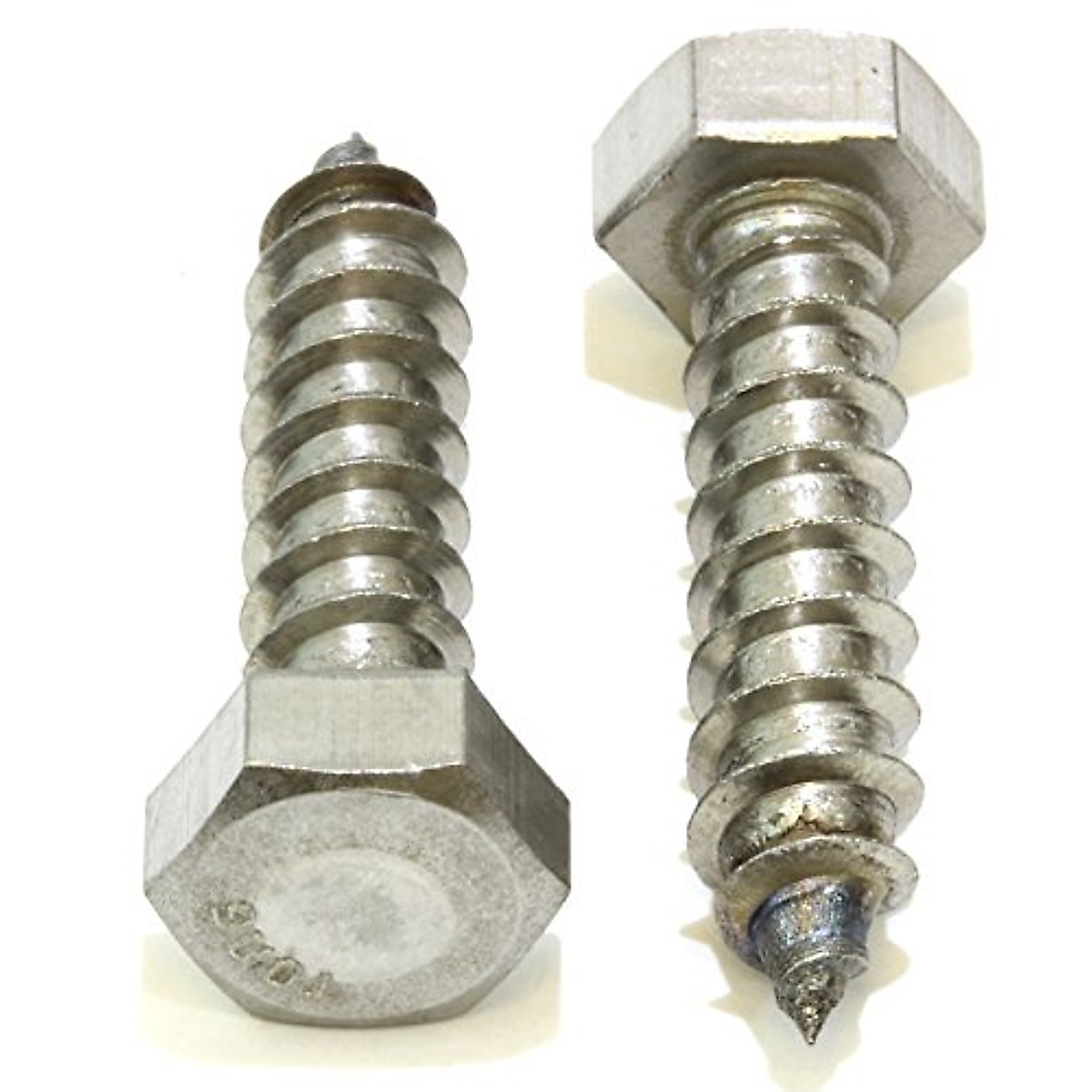 Bolt Dropper 3/8" x 1-1/2" Stainless Hex Head Lag Bolt Screws, (25 Pack), 304 (18-8) Stainless Steel Coach Bolts/Large Screws for Wood with Plain Finish by Bolt Dropper