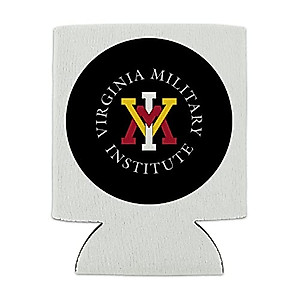 Virginia Military Institute Secondary Logo Can Cooler - Drink Sleeve Hugger Collapsible Insulator - Beverage Insulated Holder