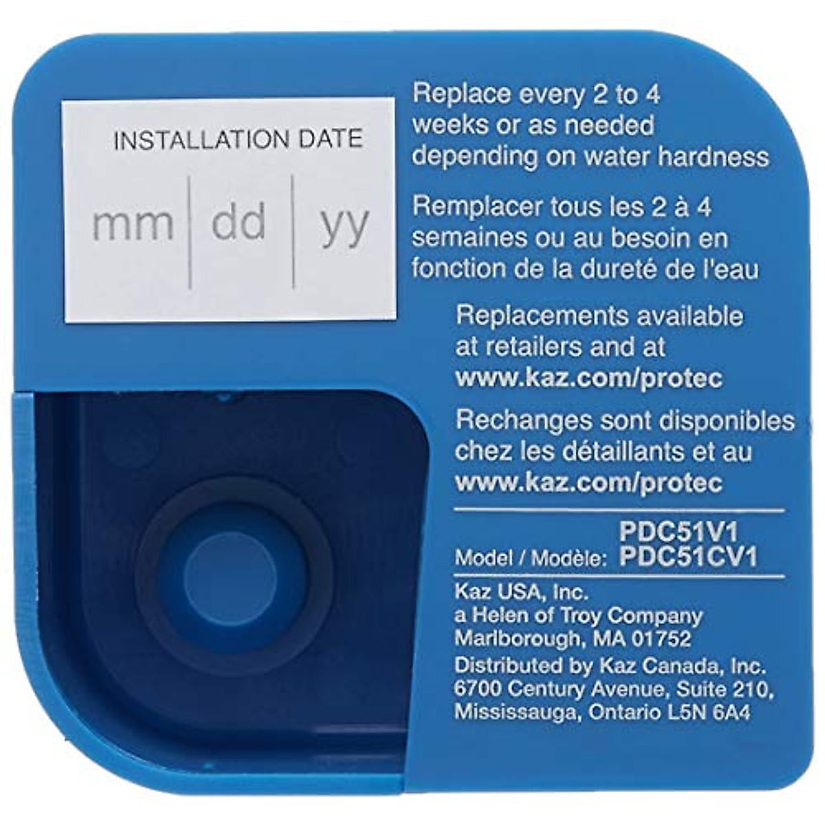 Protec Demineralization Cartridge, Pack of 1, Blue, PDC51V2 - Demineralization Cartridge for Humidifier Works to Collect White Dust