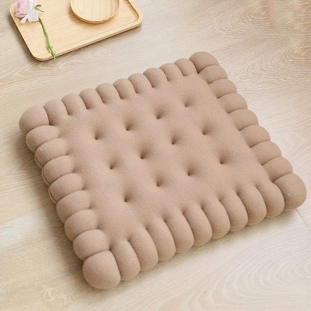 WJXBoos Japanese Solid Color Chair Pad,Non-Slip Biscuit Chair Cushion Seat Pad for Dining Chair Stool Kitchen Tatami Cushion B 4045cm(1618inch)