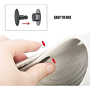 LUAATT Universal Beach Shoes Replacement Rivets,10 Set Repair Plastic Button for Men and Women Summer Shoes Strap (Black)