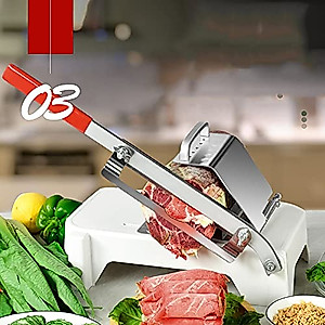 SCYMX Kitchen Tools Meat Slicing Machine Alloy+Stainless Steel Household Manual Thickness Adjustable Meat and Vegetables Slicer Gadget