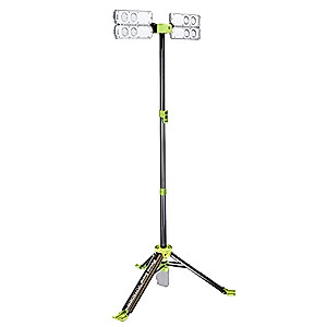PowerSmith Voyager PVLR8000A-C 8000 Lumen Collapsible Cordless Tripod LED Work Light. Bare Light Only. 3-Way Power. AC or DC Adaptor or Battery Needed to Use Light