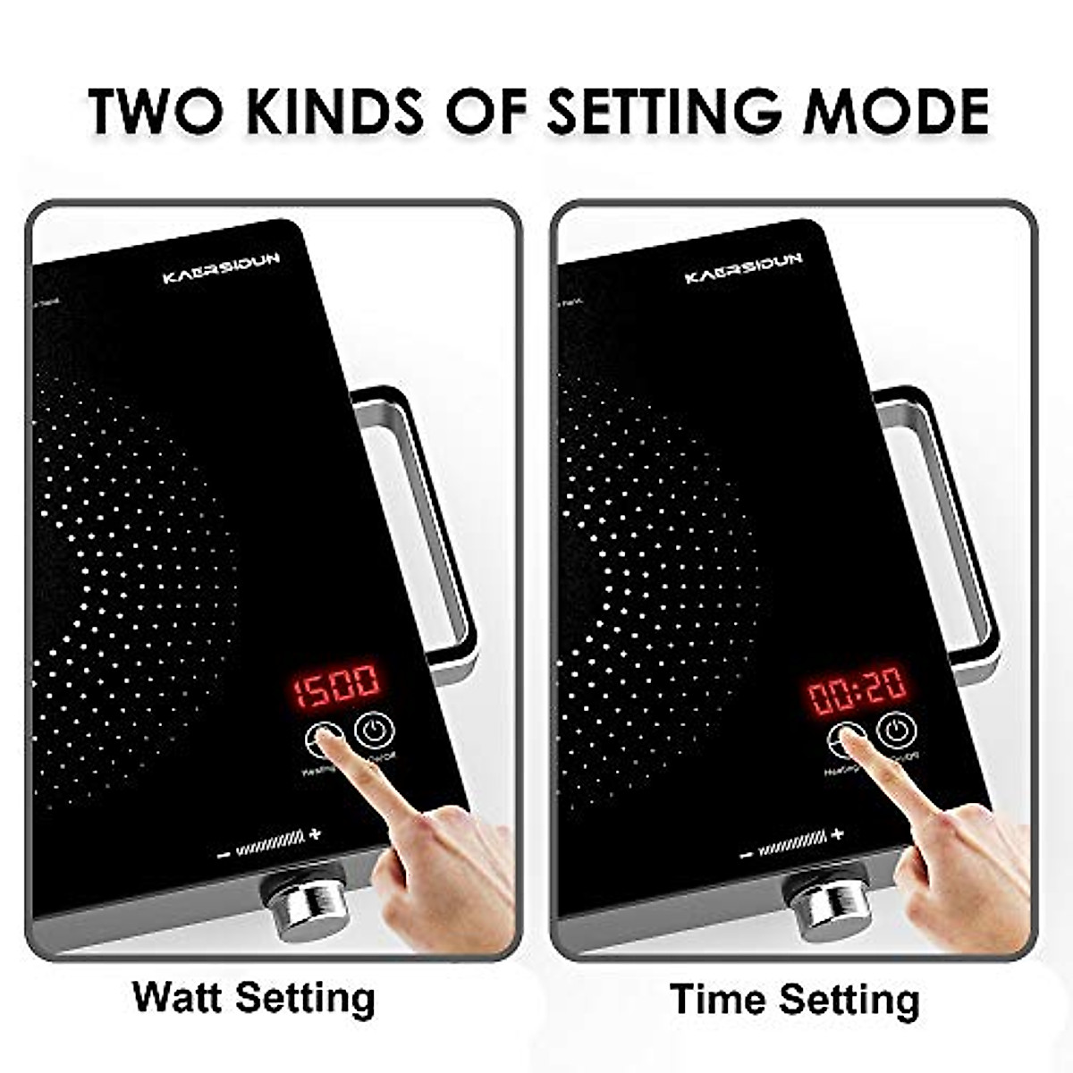 Hot Plate Electric Single Burner 1500W Portable Burner for Cooking with Adjustable Temperature & Stay Cool Handles, Stainless Steel Easy To Clean, Non-Slip Rubber Feet, Compatible for All Cookwares