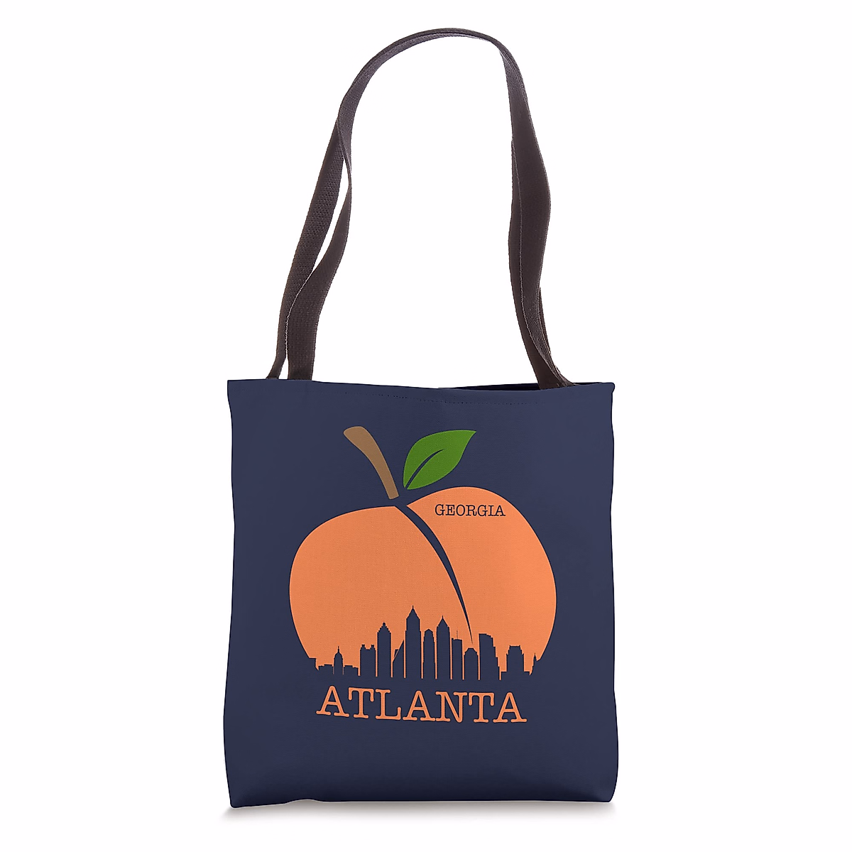 Atlanta Georgia Peach Skyline Tote Bag