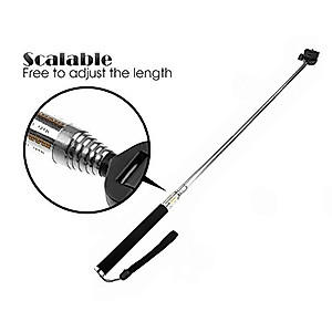 VVHOOY 3 in 1 Universal Action Camera Accessories Kit - Head Strap Mount/Chest Harness/Selfie Stick Compatible with Gopro Hero 11 10 9 8 7 6 5/AKASO EK7000/V50/Brave 7/Dragon Touch Action Camera