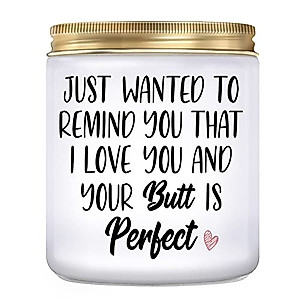 Gift for Her- Funny Valentine Gifts for Girlfriend, Wife- Birthday Gifts for Him, Boyfriend, Husband- I Love You Gifts, Romantic Anniversary, Christmas Gifts for Her, Lavender Scented Candles (7oz)
