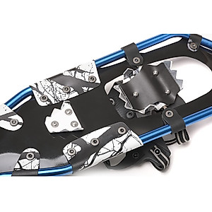 Whitewoods LT30 Adult Aluminum Alloy Back Country Touring Snowshoes, 200+lbs, Blue, LT 30 – 30"x82" for 200+lbs