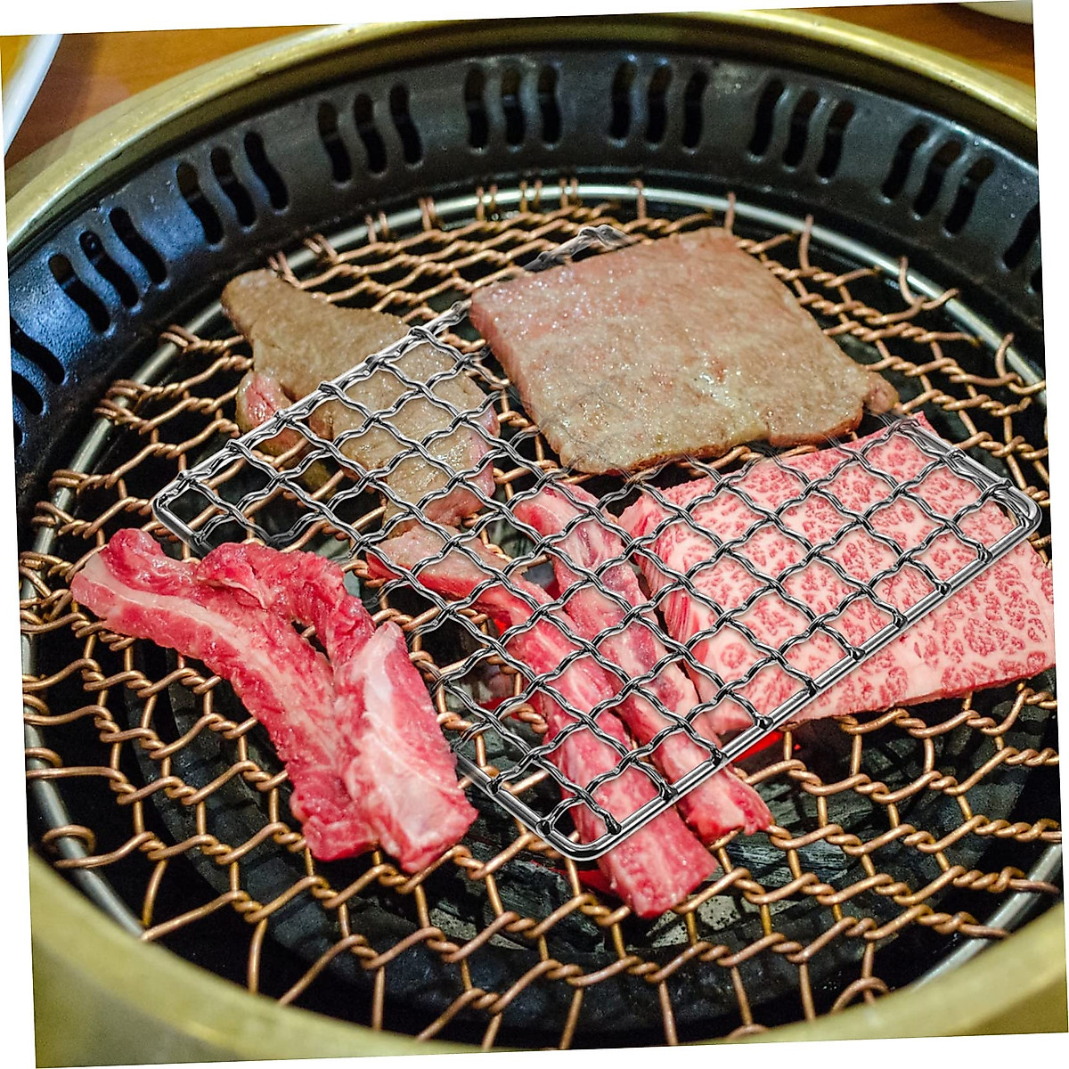 Parliky 1 Set Grill Grid Camping Accessories Grilling Accessories Barbecue Accessories Professional Baking Net Outdoor Accessory Outdoor Supply Stainless Grill Mesh Grid Mesh